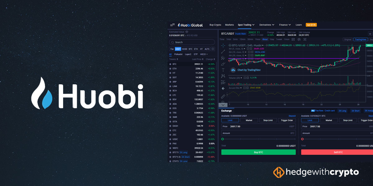 Huobi Review 2024: Features, Security & Fees | Hedge With Crypto