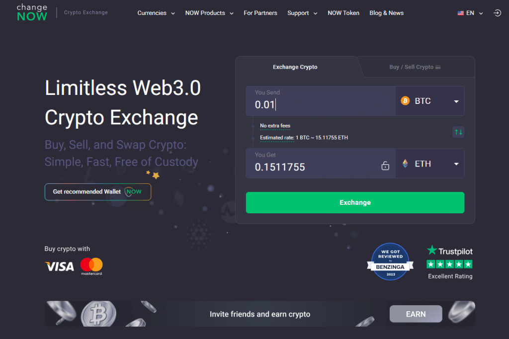 ChangeNOW Review 2024: Swaps, Trading Fees & More | Hedge With Crypto