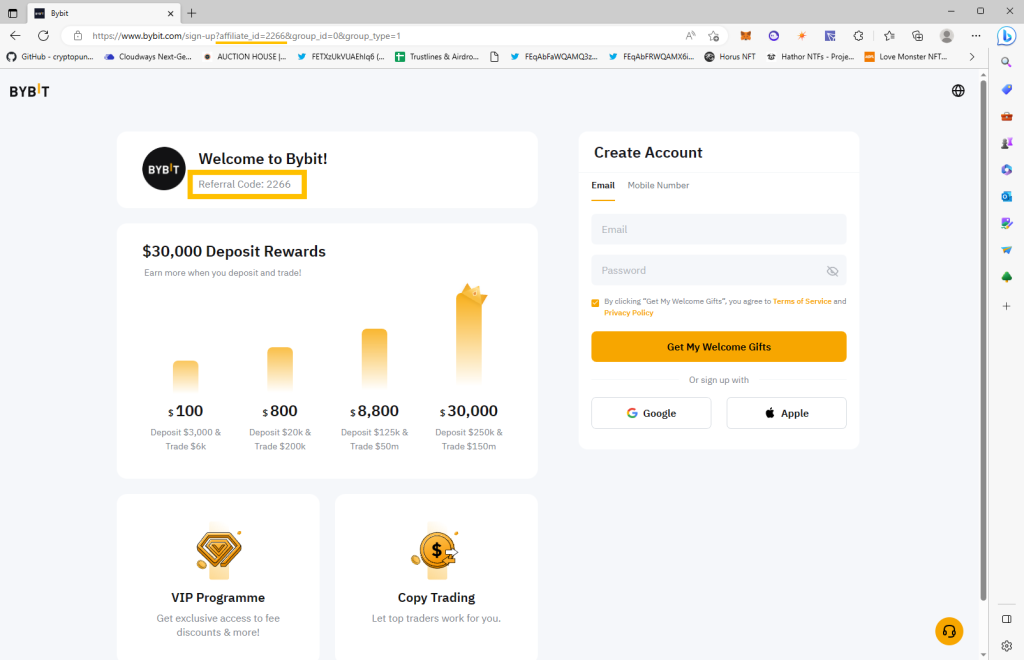 ByBit Referral Code: Claim Up To $30,000 USDT Deposit Bonus